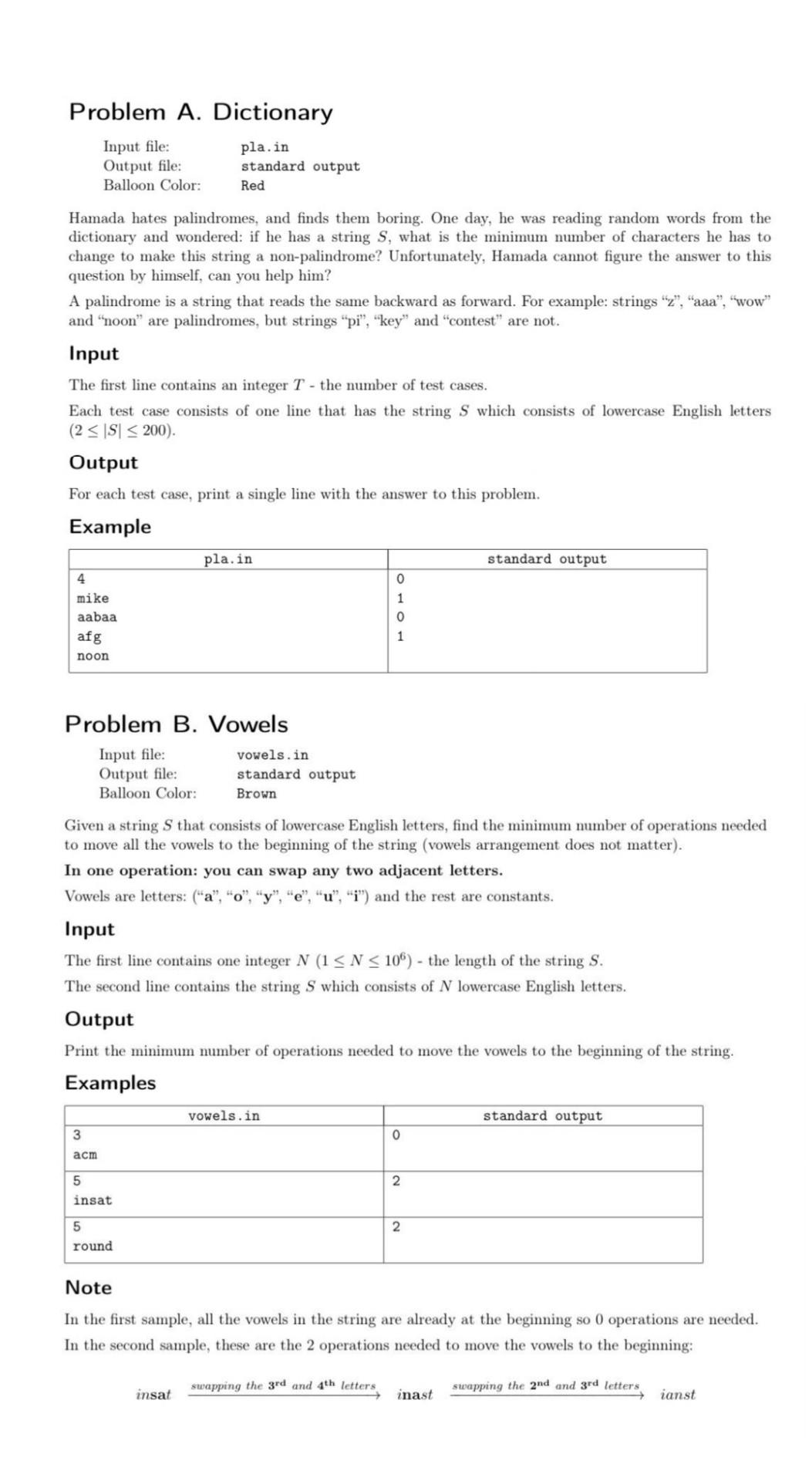 Solved Problem A. Dictionary pla.in Input file: Output file: | Chegg.com Solved Problem A. Dictionary pla.in Input file: Output file: | Chegg.com