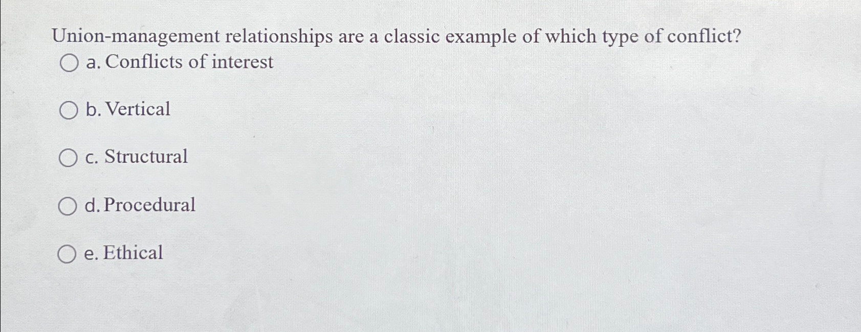 Solved Union-management relationships are a classic example | Chegg.com