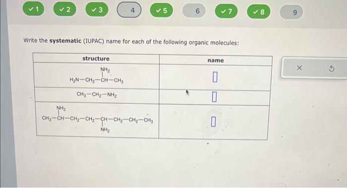Solved Write the systematic (IUPAC) name for each of the | Chegg.com Solved Write the systematic (IUPAC) name for each of the | Chegg.com