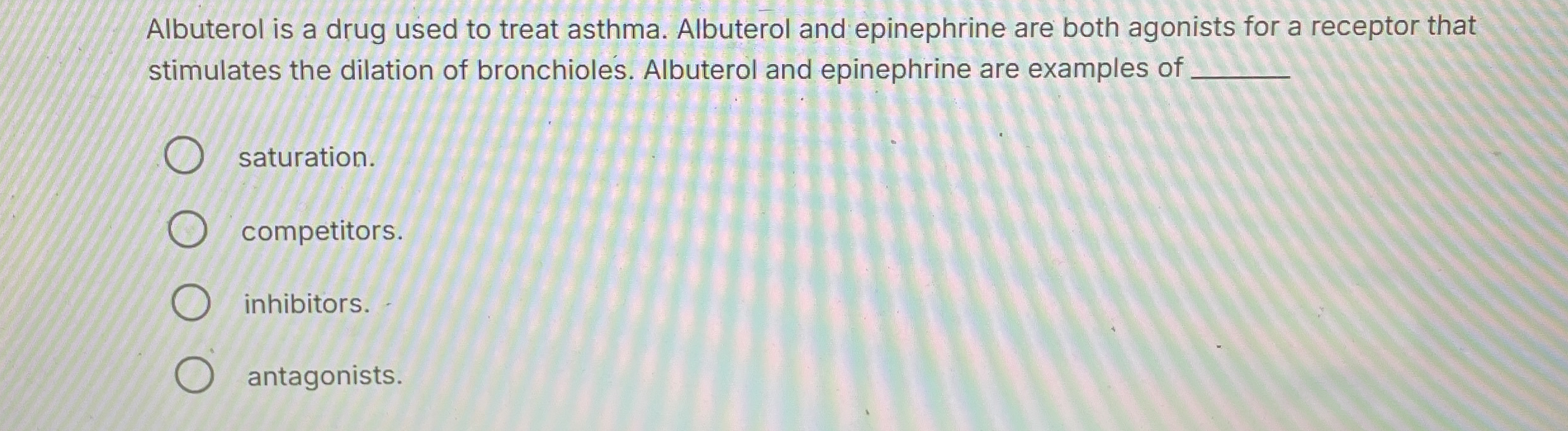 Albuterol is a drug used to treat asthma. Albuterol | Chegg.com
