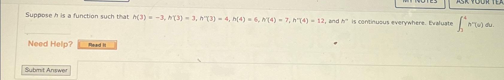 Solved Suppose h ﻿is a function such that | Chegg.com
