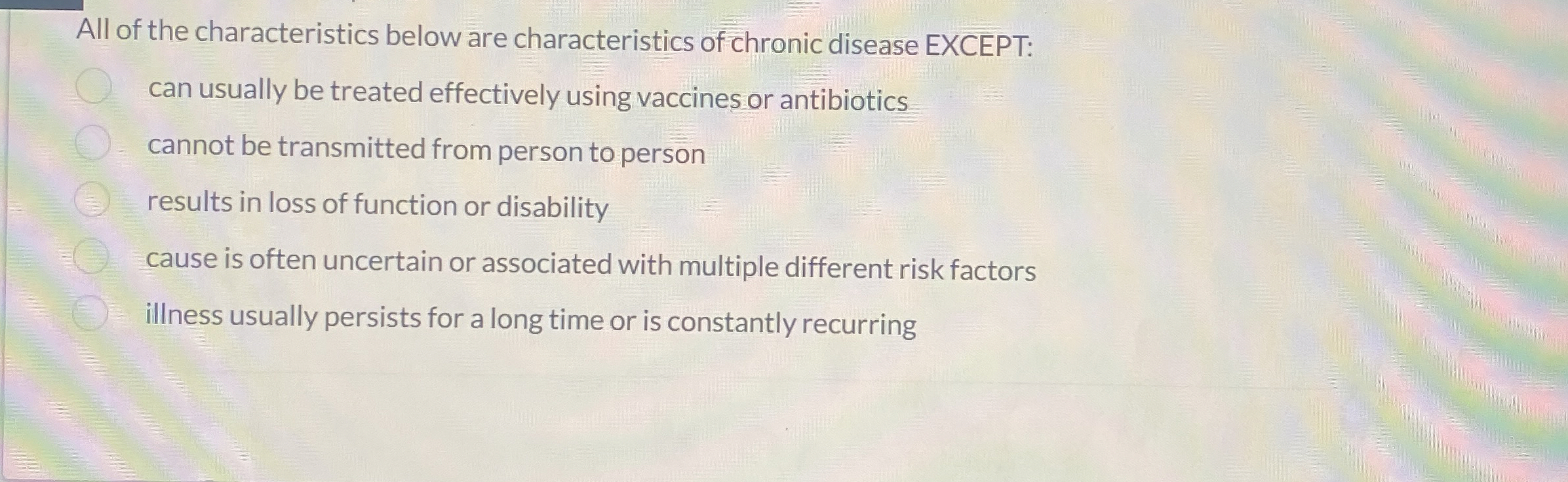 Solved All of the characteristics below are characteristics | Chegg.com