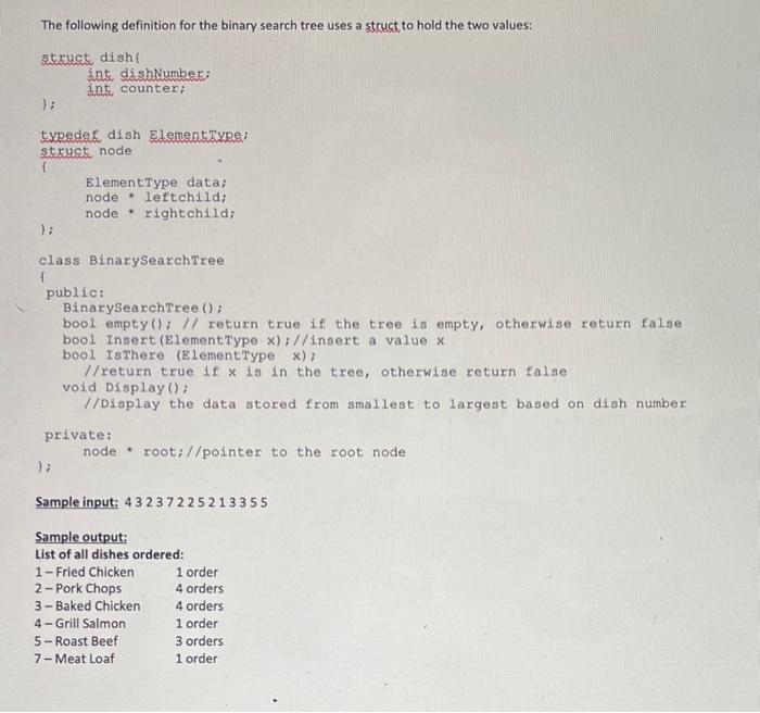 Solved A restaurant would like to keep count the frequencies | Chegg.com