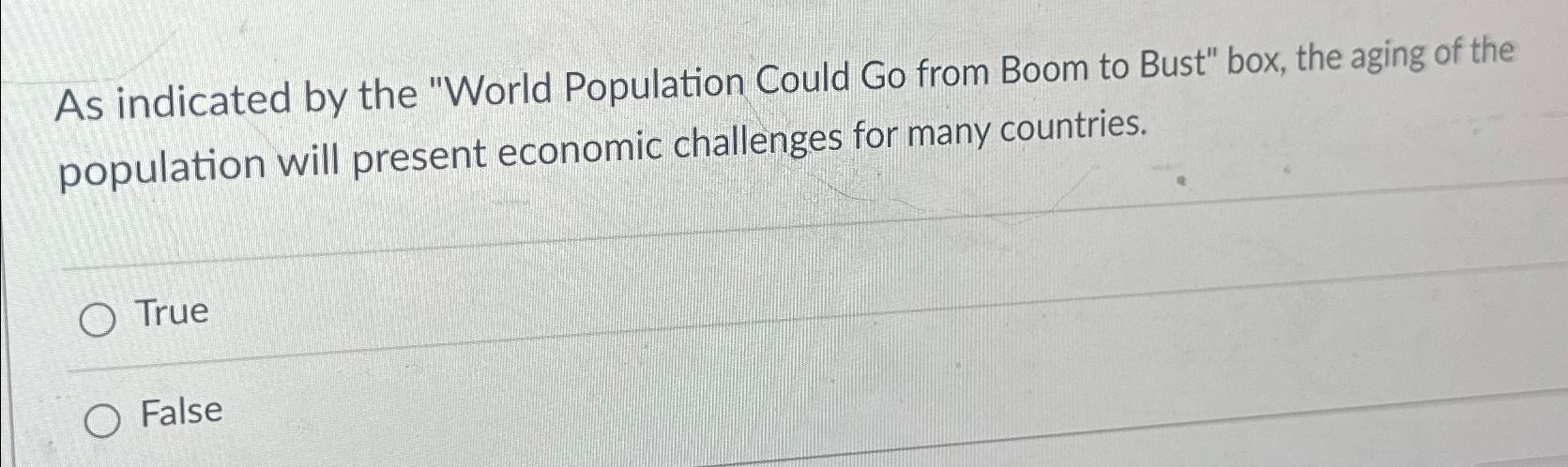 Solved As indicated by the "World Population Could Go from | Chegg.com