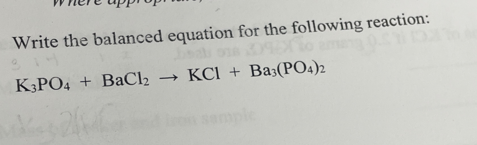 Solved Write the balanced equation for the following | Chegg.com