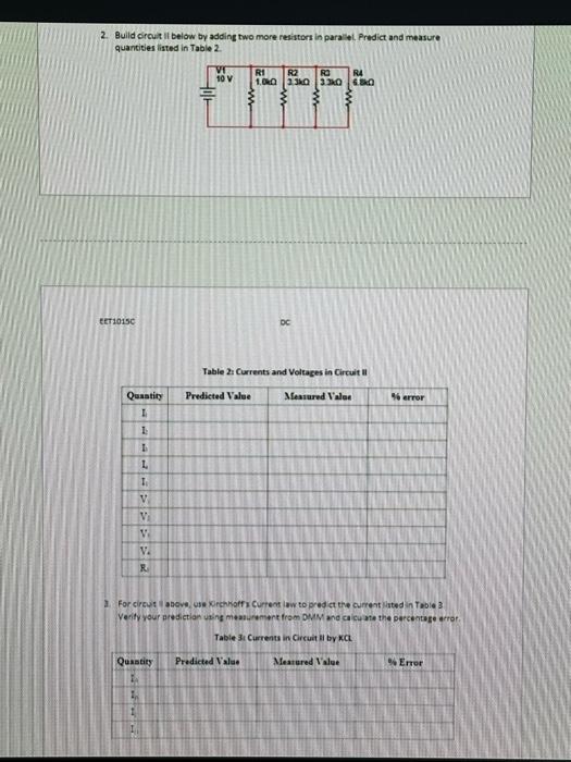 Solved 2. Build orout II below by adding two more resistors | Chegg.com