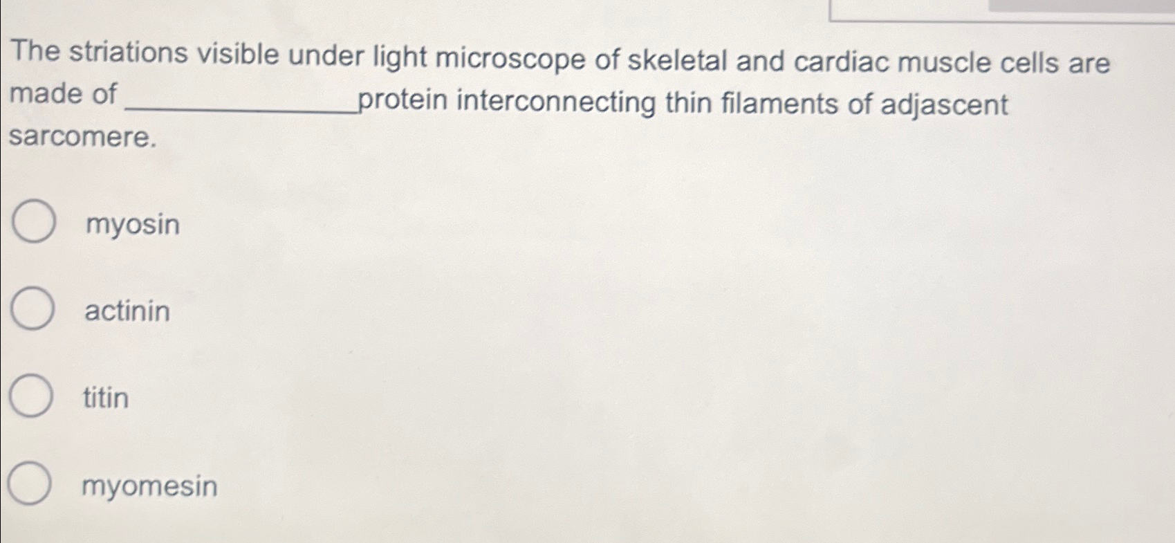 Solved The striations visible under light microscope of | Chegg.com