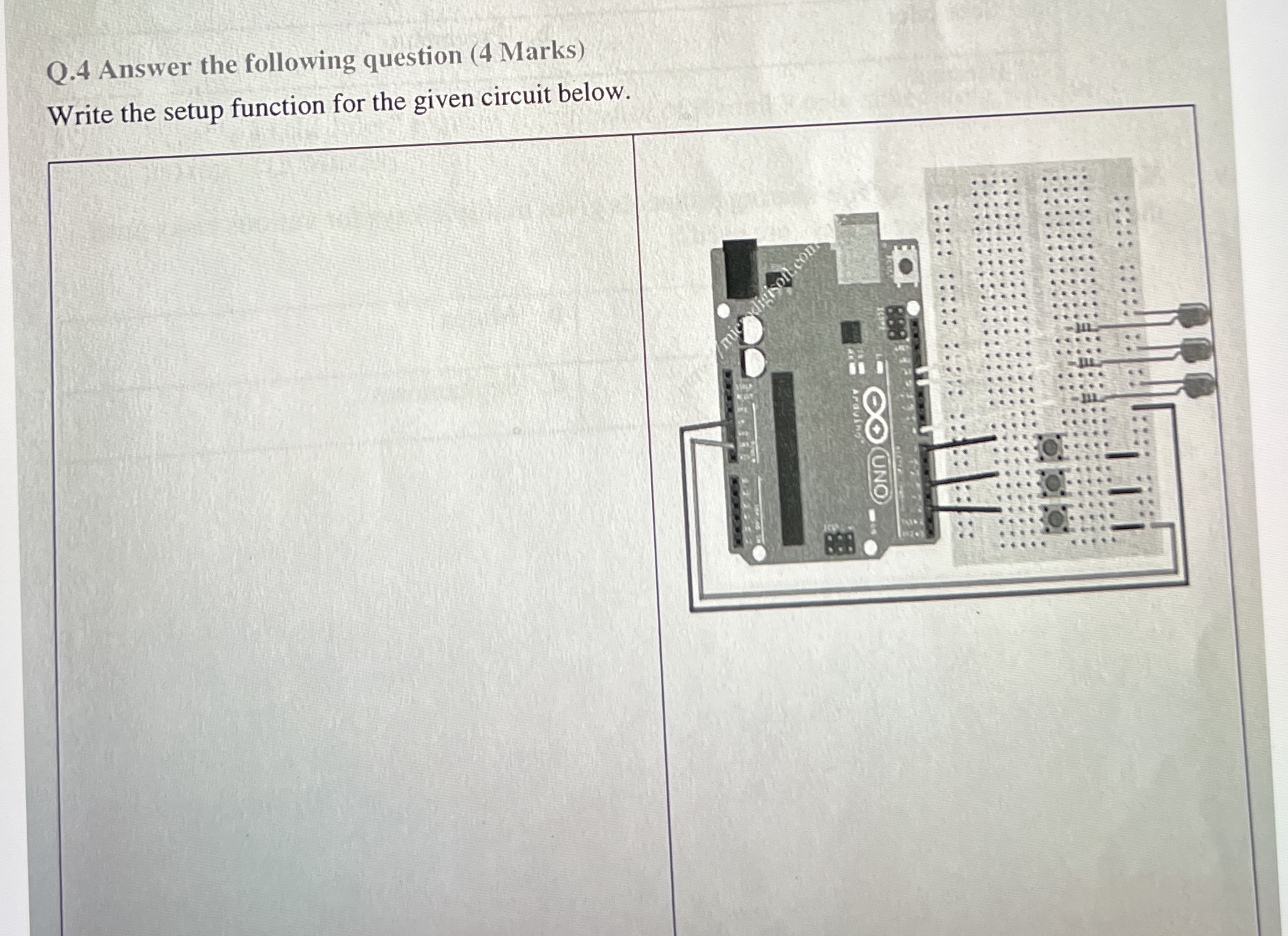 Solved Q. 4 ﻿Answer the following question (4 ﻿Marks)Write | Chegg.com