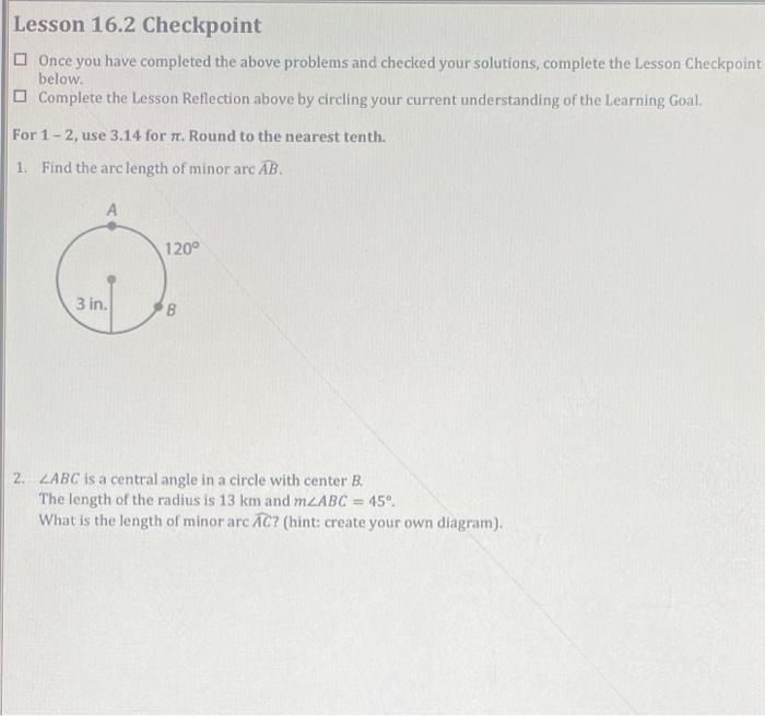 Solved Lesson 16.2 Checkpoint Once you have completed the | Chegg.com