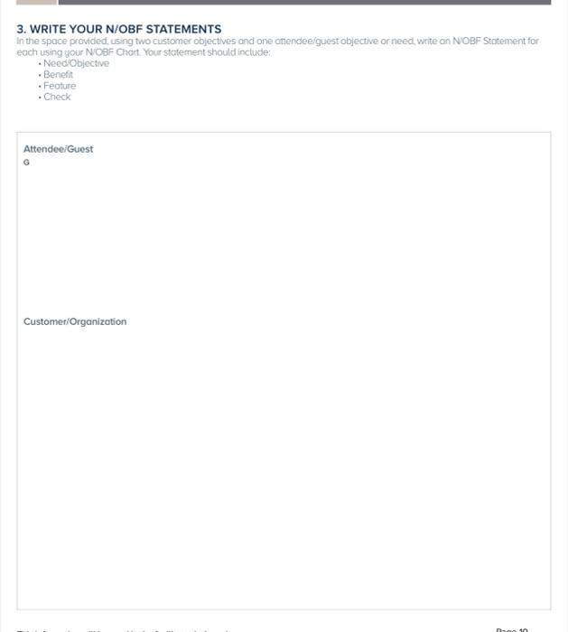 Solved 3. WRITE YOUR N/OBF STATEMENTS In the space provided, | Chegg.com