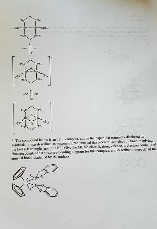 Provide the MLXZ classification, valence, d-electron | Chegg.com