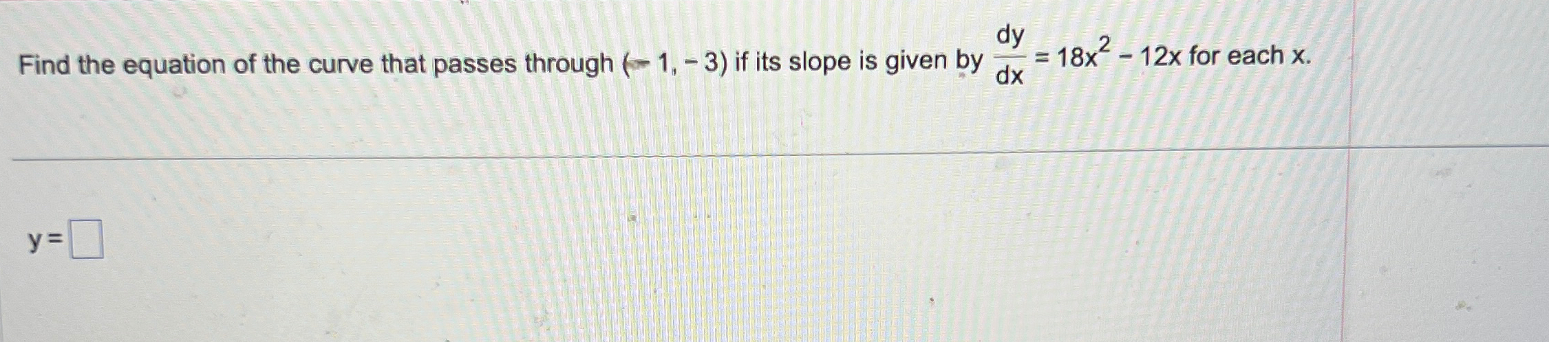 Solved Find the equation of the curve that passes through | Chegg.com
