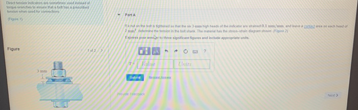 Solved Direct tension indicators are sometimes used | Chegg.com