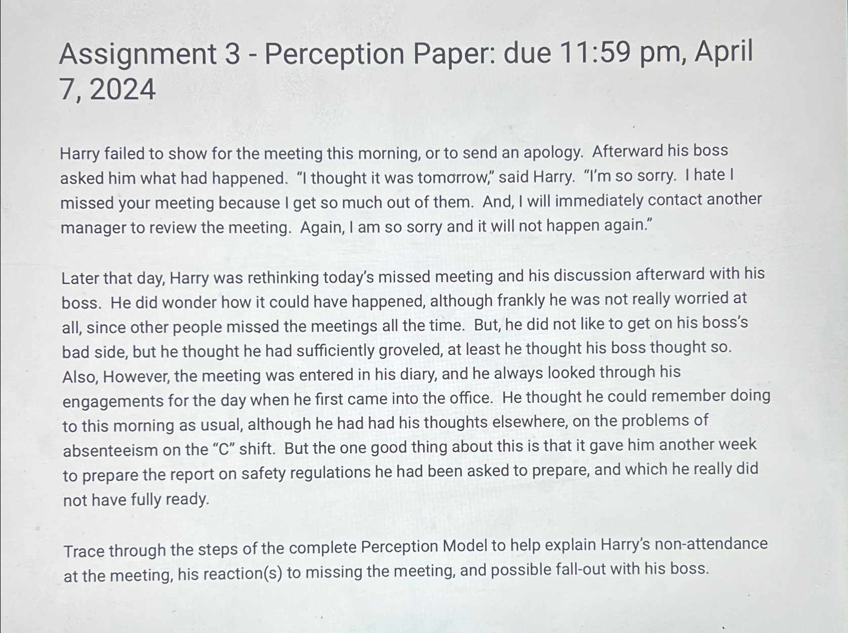 Solved Assignment 3 - ﻿Perception Paper: due 11:59 ﻿pm, | Chegg.com