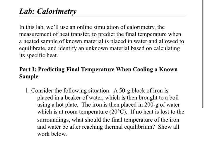 Solved In this lab, we'll use an online simulation of | Chegg.com