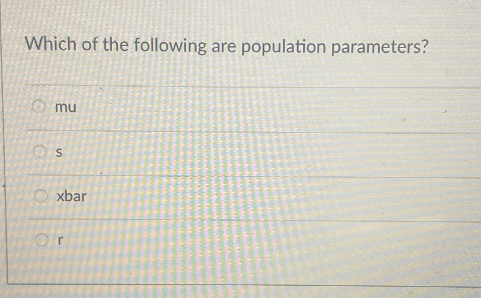 Solved Which of the following are population | Chegg.com