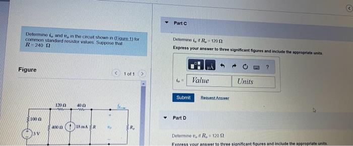 Determine i0 and v0 in the circuit shown in (Eigure | Chegg.com