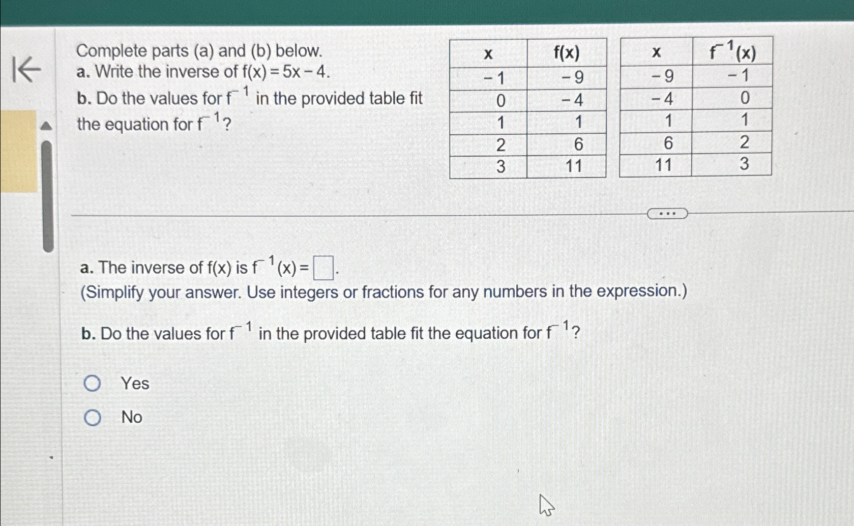 Complete parts (a) ﻿and (b) ﻿below.a. ﻿Write the | Chegg.com
