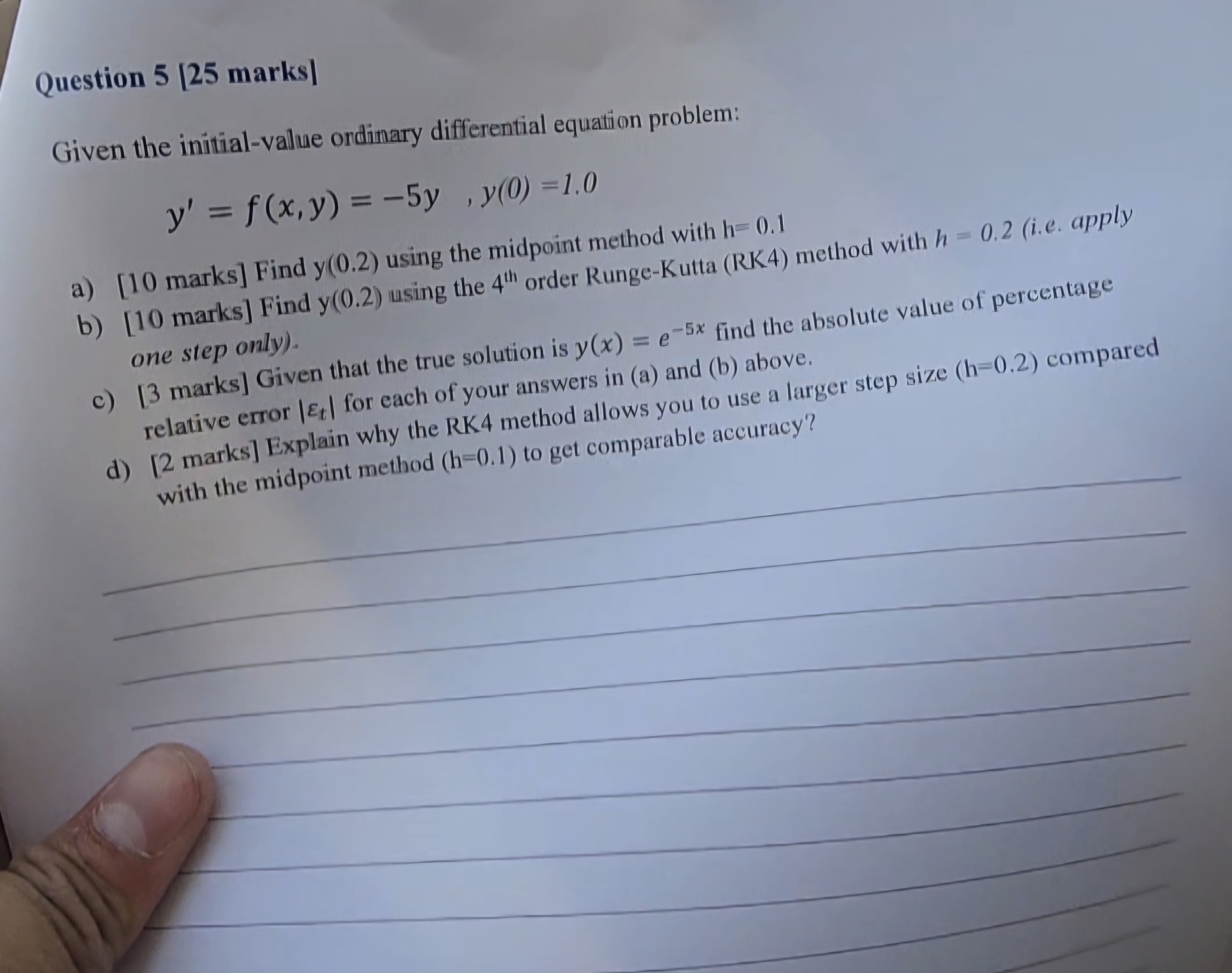 Solved It is a numerical method problem. Give me a detailed | Chegg.com