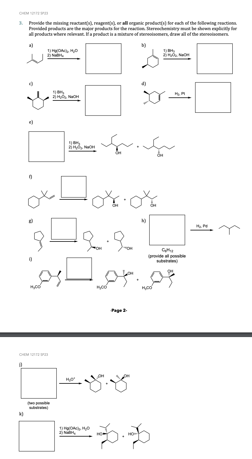 Solved Provide the missing reactant(s), ﻿reagent(s), ﻿or all | Chegg.com