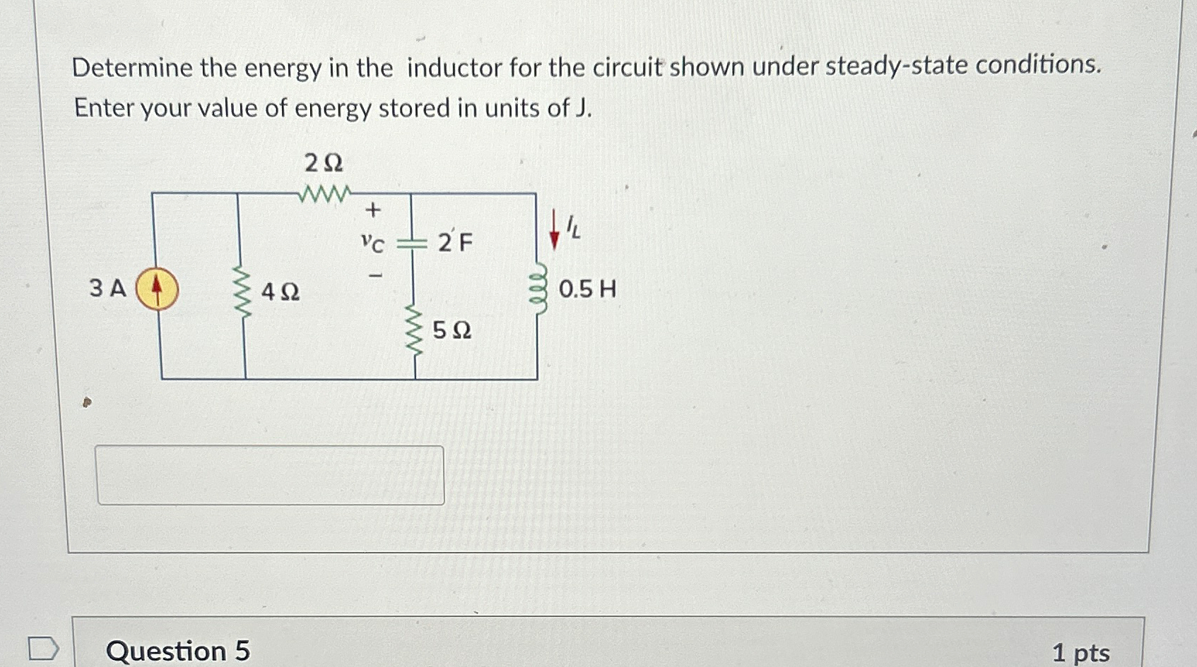 Solved Determine the energy in the inductor for the circuit | Chegg.com