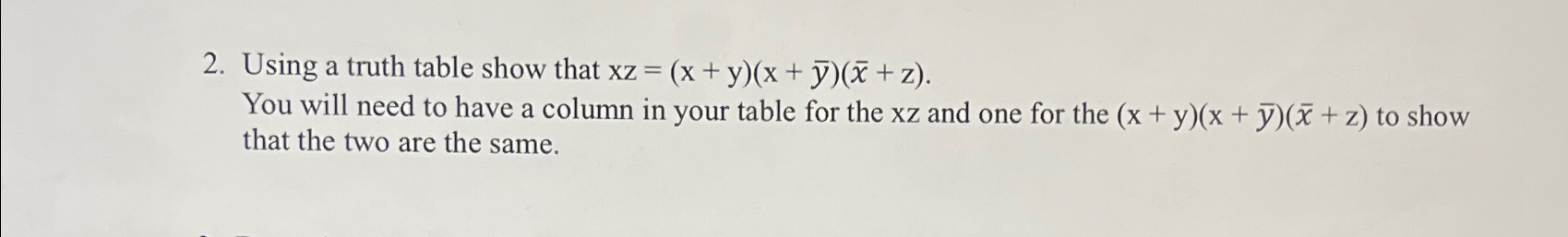 Solved Using a truth table show that | Chegg.com