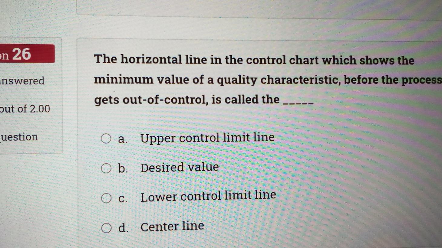 Solved on 26 nswered The horizontal line in the control | Chegg.com