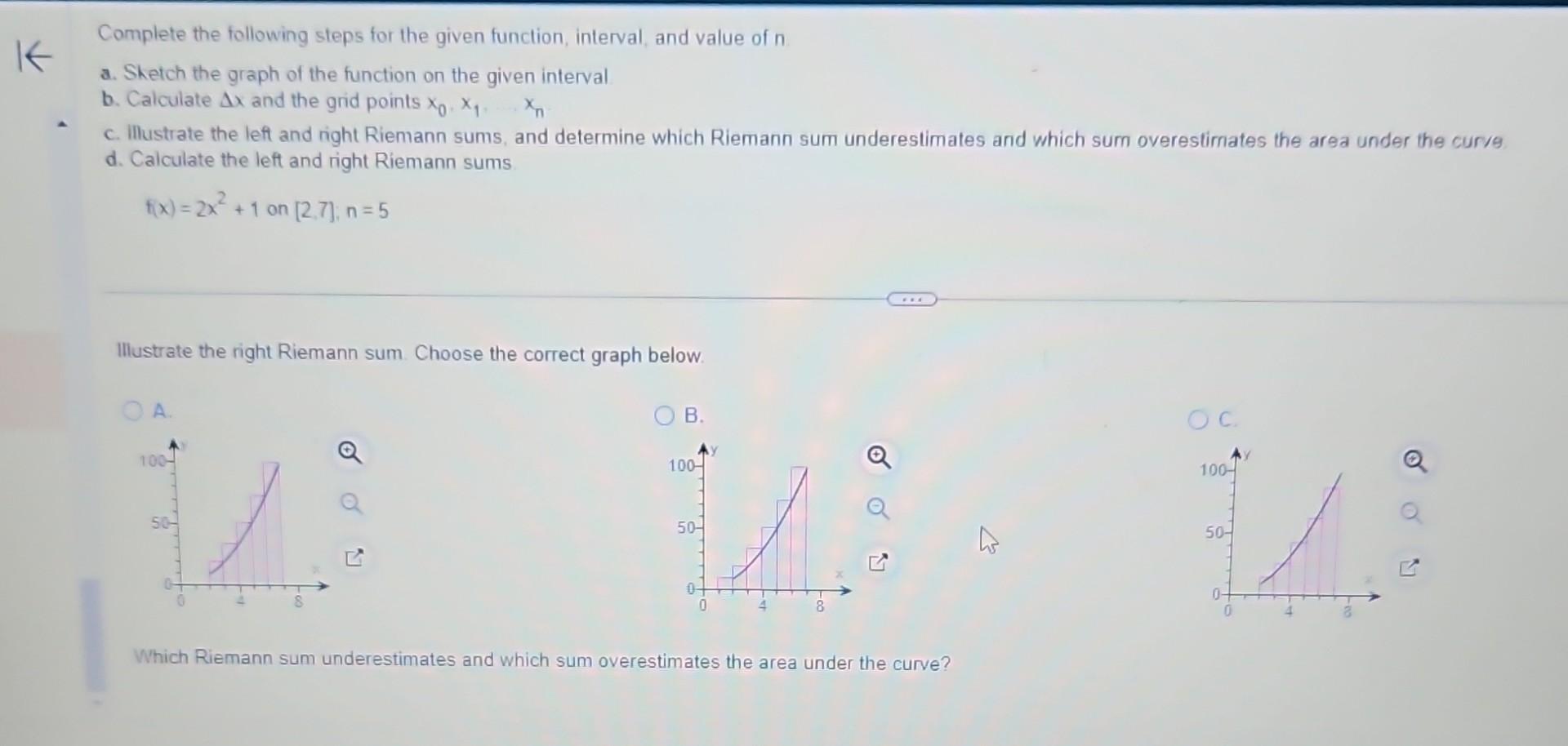 Solved Complete the following steps for the given function, | Chegg.com