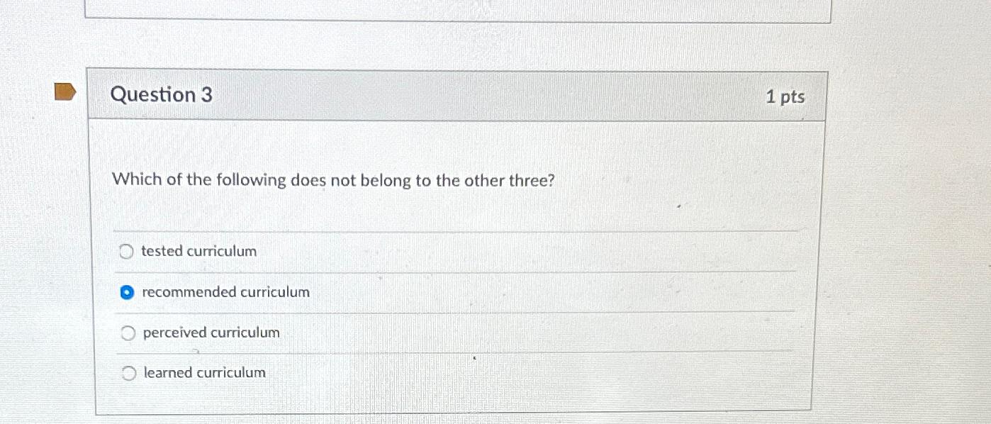 Solved Question 31 ﻿ptsWhich of the following does not | Chegg.com