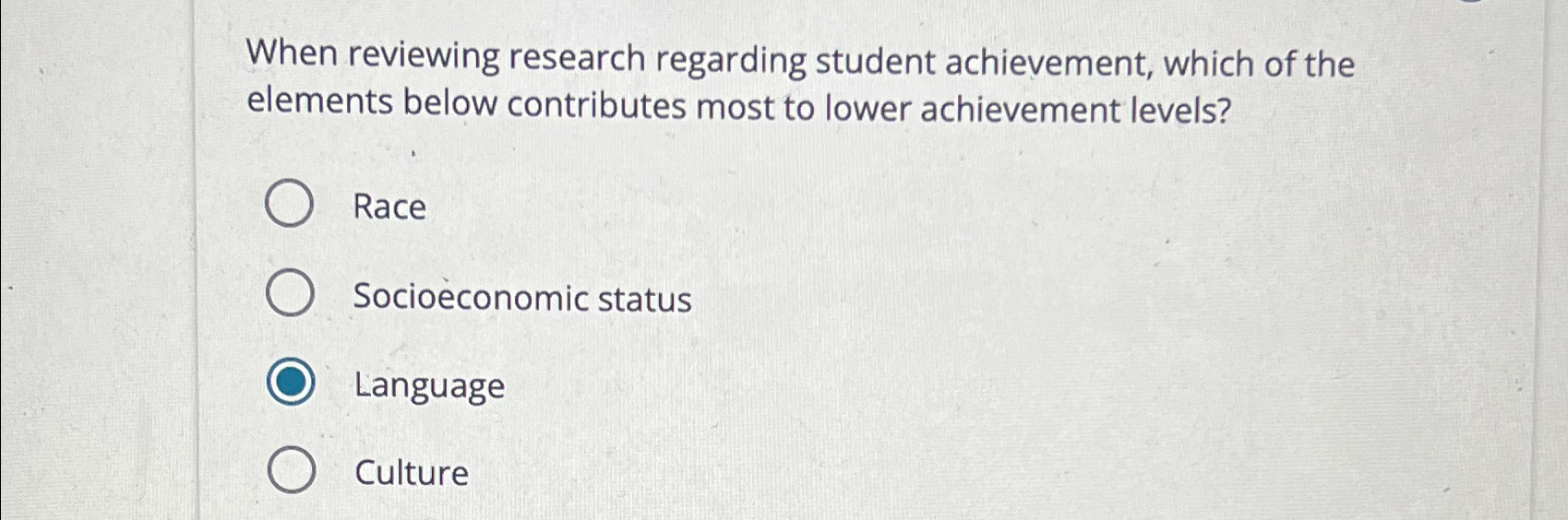 Solved When reviewing research regarding student | Chegg.com