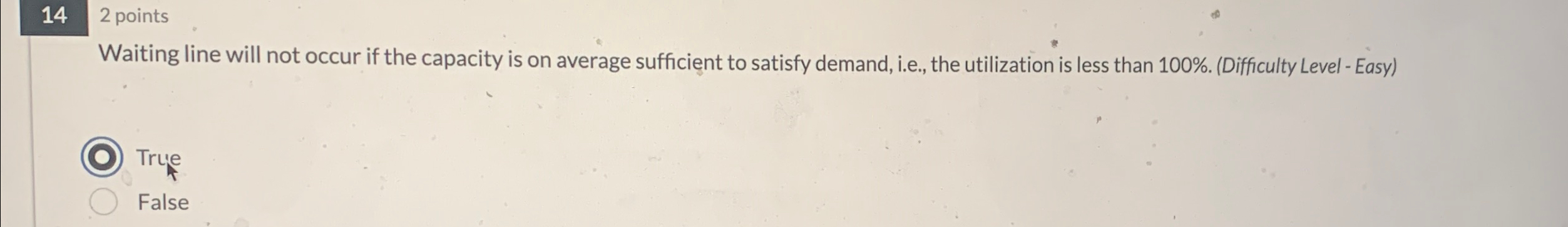 Solved 142 ﻿pointsWaiting line will not occur if the | Chegg.com