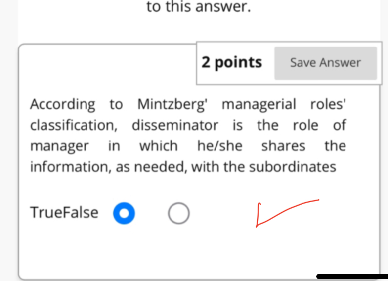 Solved to this answer.2 ﻿pointsAccording to Mintzberg' | Chegg.com