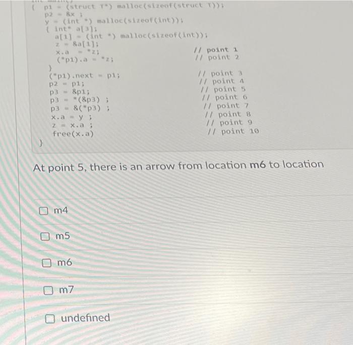 Solved Consider the C code below and the box-circle diagram | Chegg.com