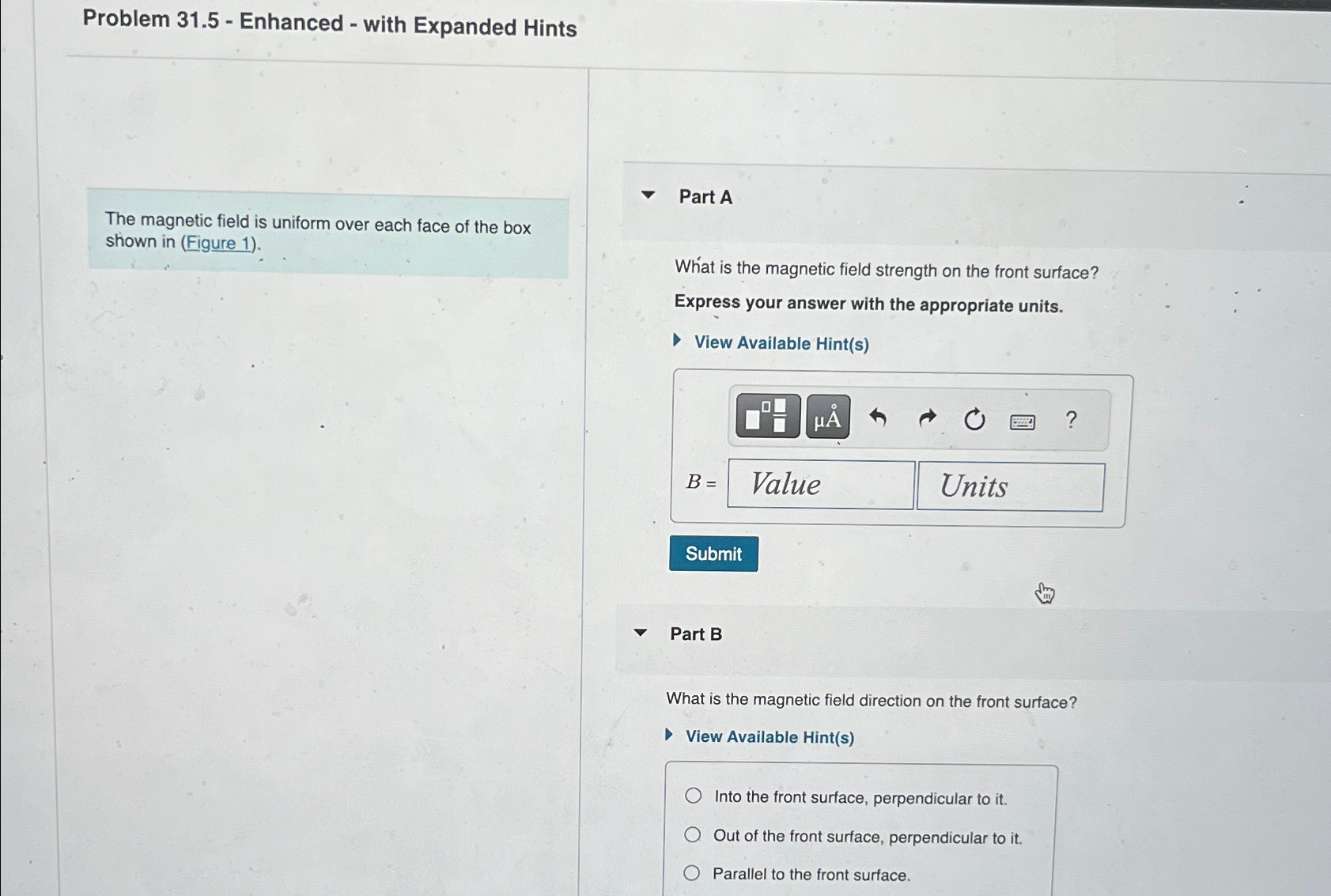 Solved Problem 31.5 - ﻿Enhanced - ﻿with Expanded HintsThe | Chegg.com