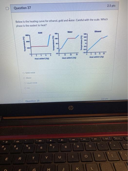 Solved 2.5 pts Question 37 Below is the heating curve for | Chegg.com