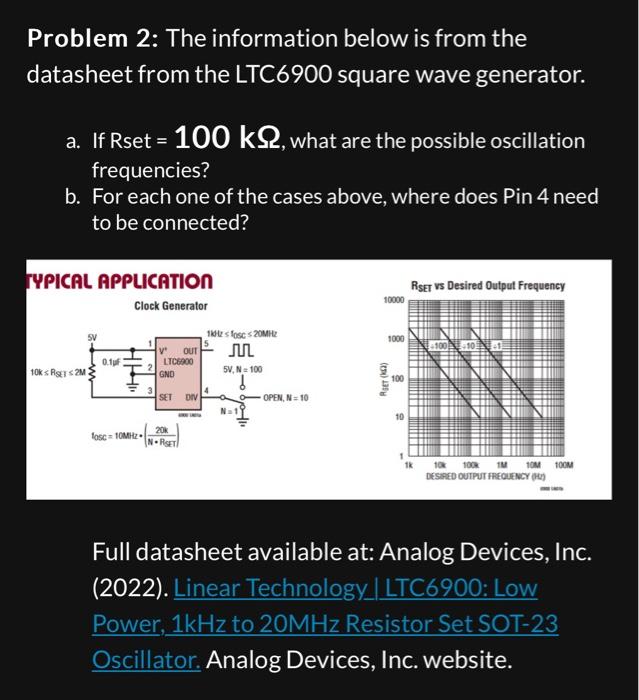 Problem 2: The information below is from the | Chegg.com