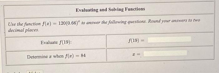 Solved Evaluating and Solving Functions Use the function | Chegg.com
