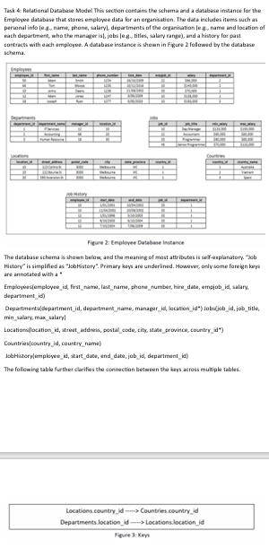 Solved Task 4: Relational Databarie Model This section | Chegg.com