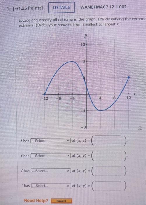 Solved Locate and classify all extrema in the graph. (By | Chegg.com