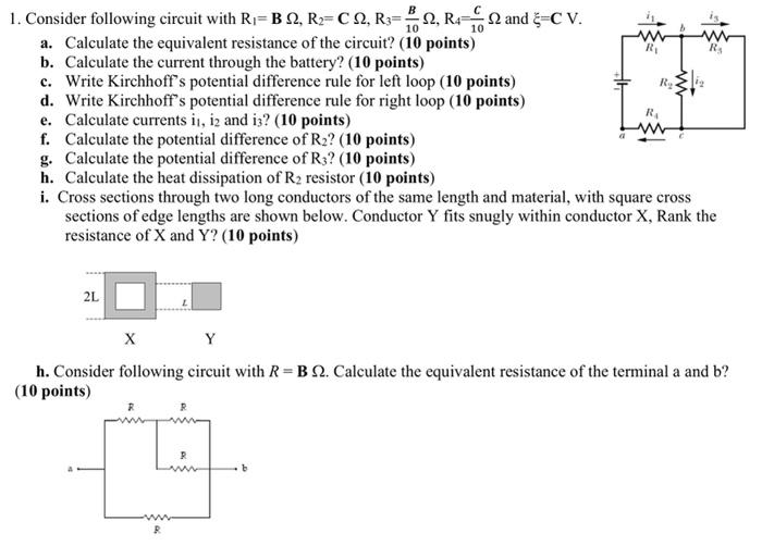 Solved 1. Consider following circuit with | Chegg.com