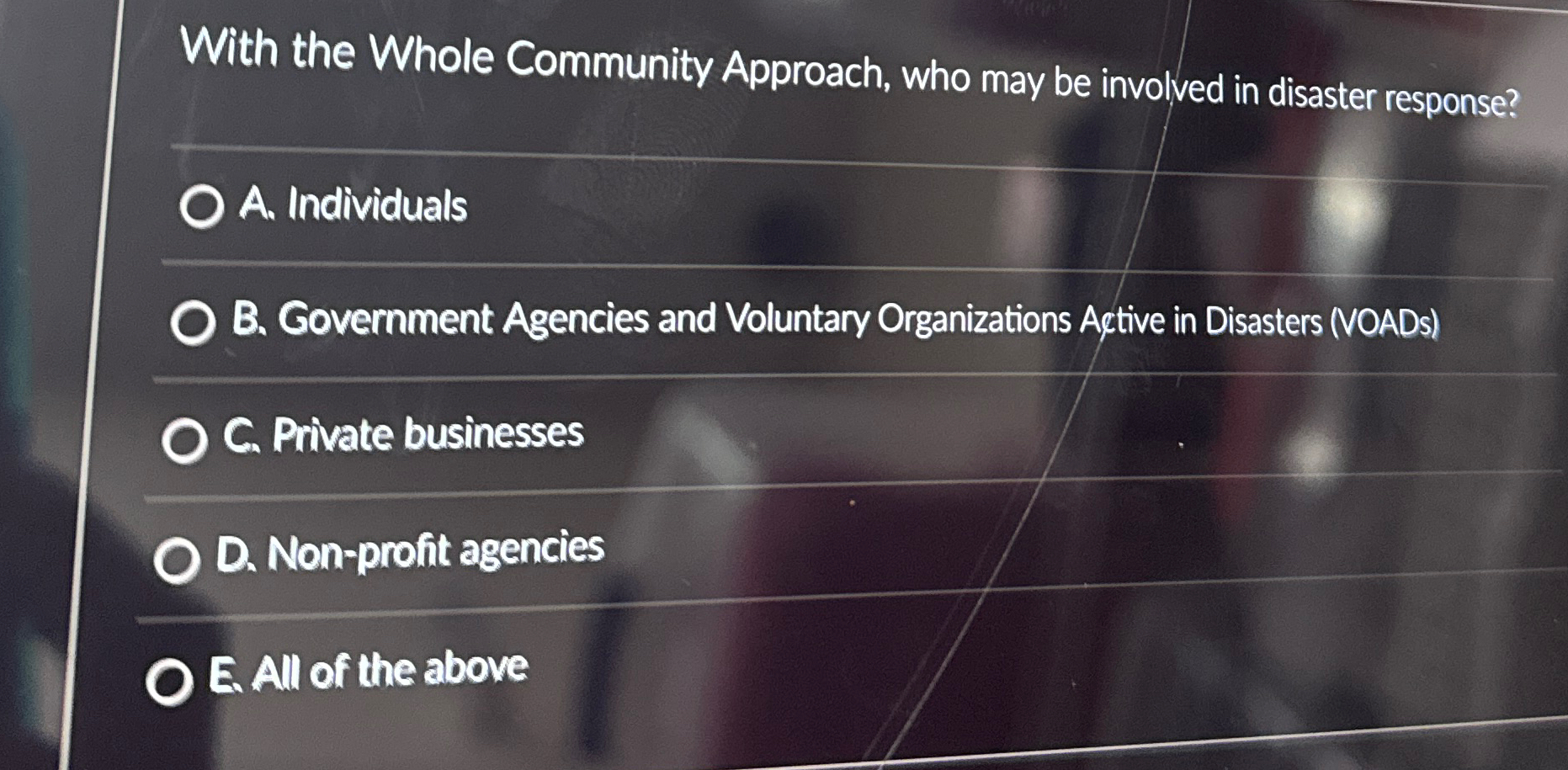 Solved With the Whole Community Approach, who may be | Chegg.com