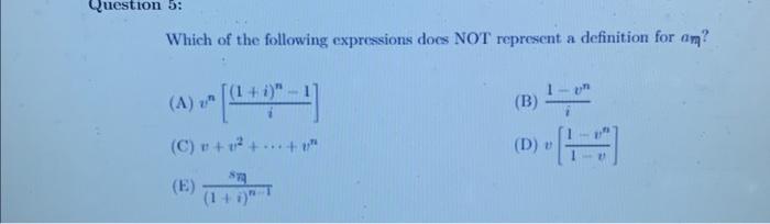 Solved Which of the following expressions does NOT represent | Chegg.com