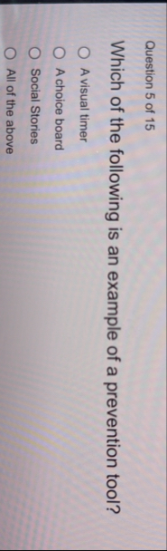 Solved Question 5 ﻿of 15Which of the following is an example | Chegg.com