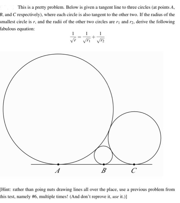 Solved This is a pretty problem. Below is given a tangent | Chegg.com