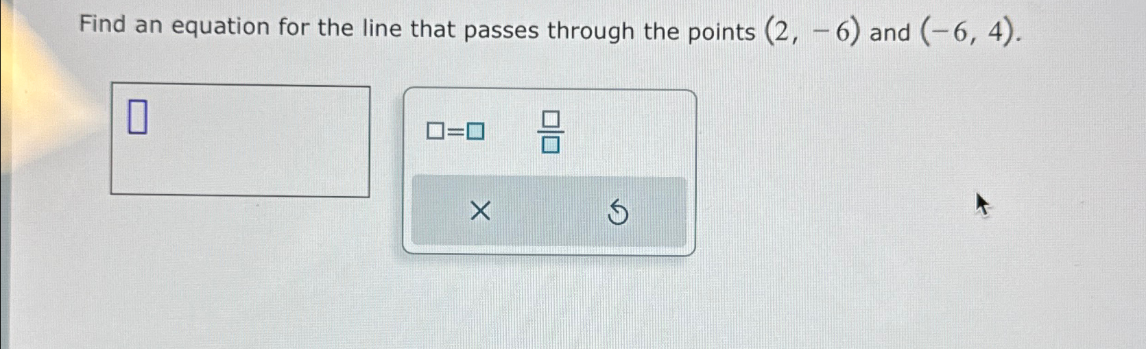 Solved Find an equation for the line that passes through the | Chegg.com