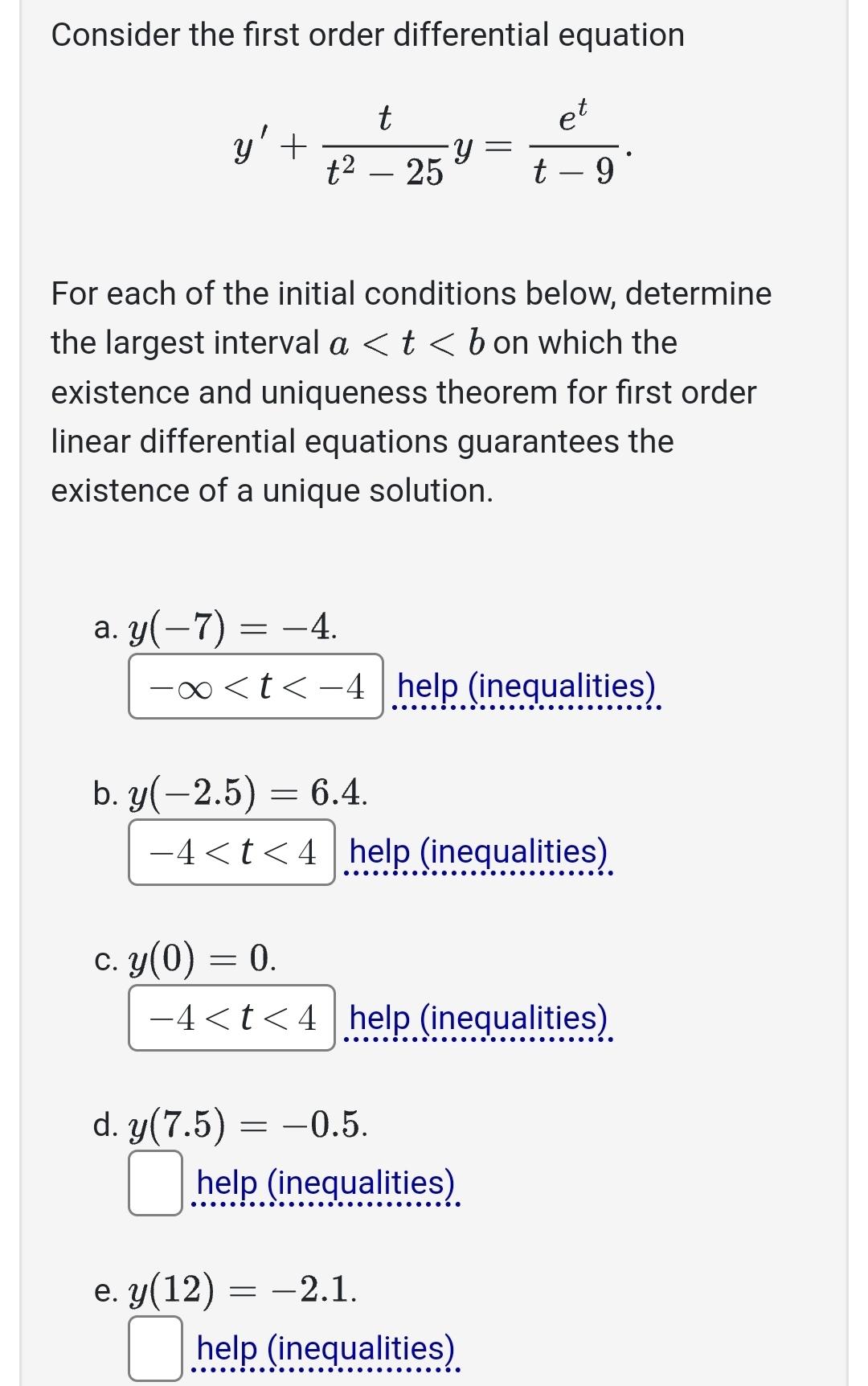 Solved Consider the first order differential | Chegg.com