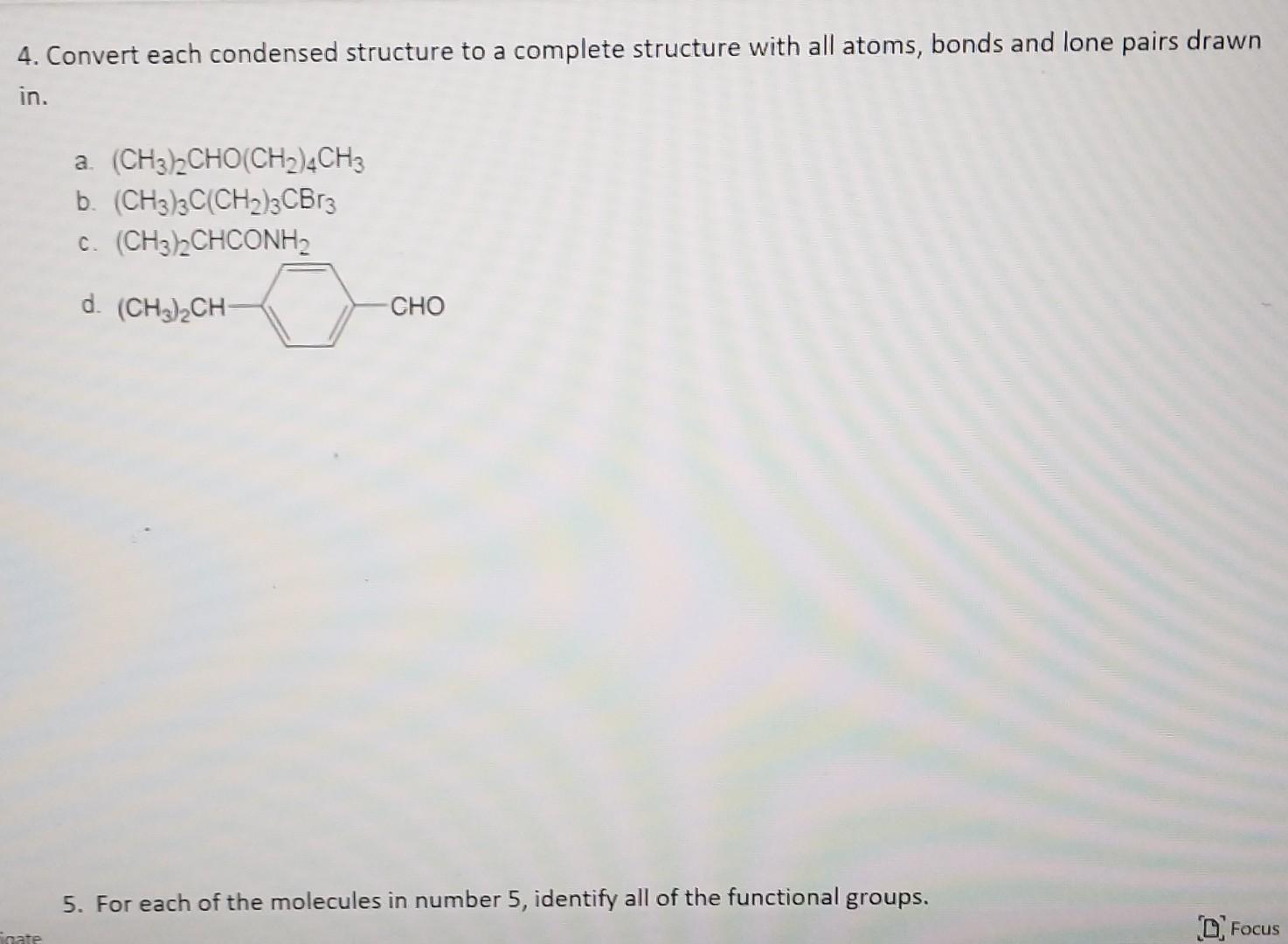 Solved 1. Convert each compound to a line angle (skeletal) | Chegg.com