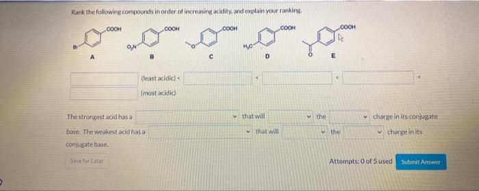Solved Rank the following compounds in order of increasing | Chegg.com