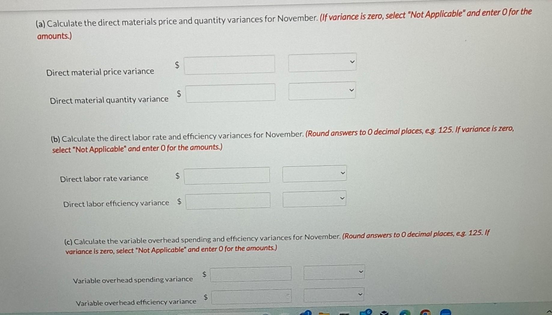 Solved \r\n\r\n(a) Calculate the direct materials price and | Chegg.com