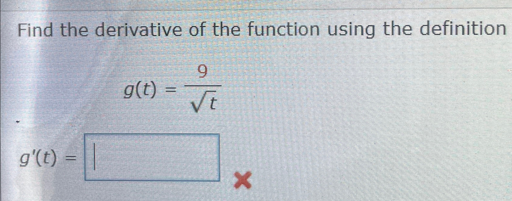 Solved Find the derivative of the function using the | Chegg.com